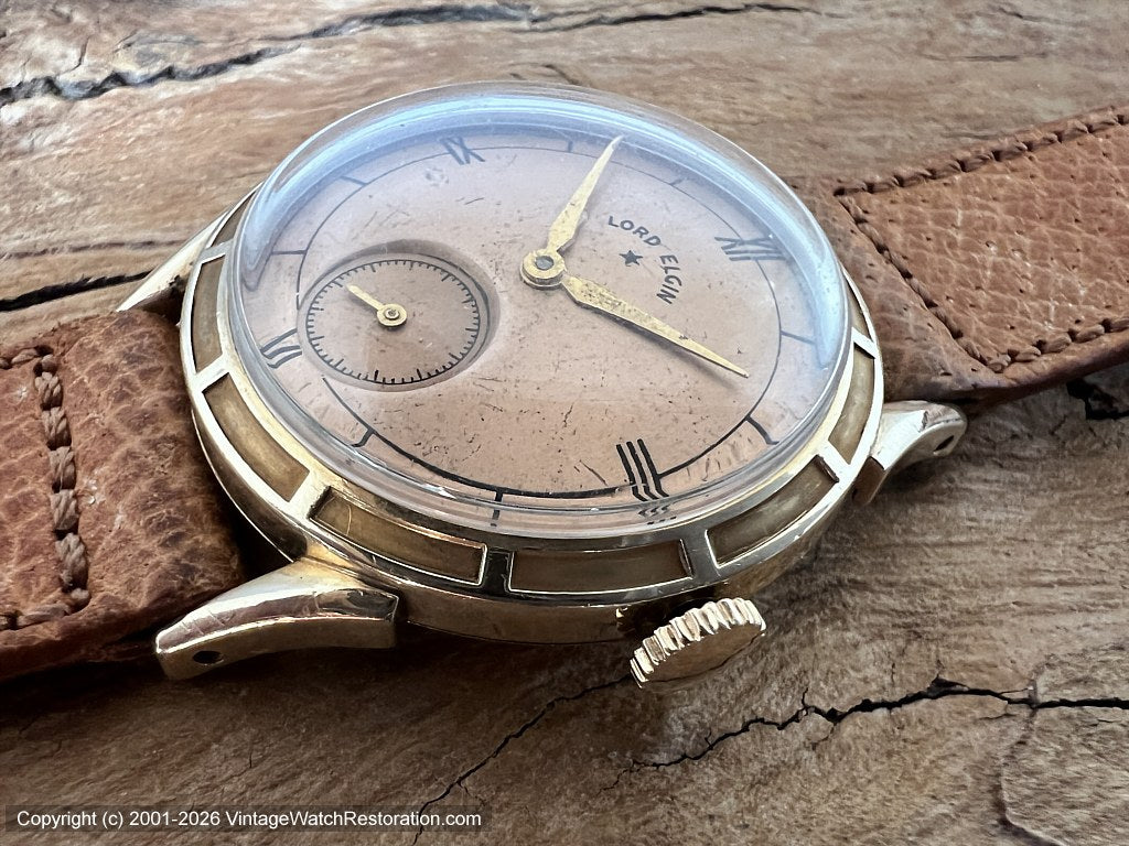 Lord Elgin Copper Dial Roman Numerals Inset Bezel, Manual, 30mm ...