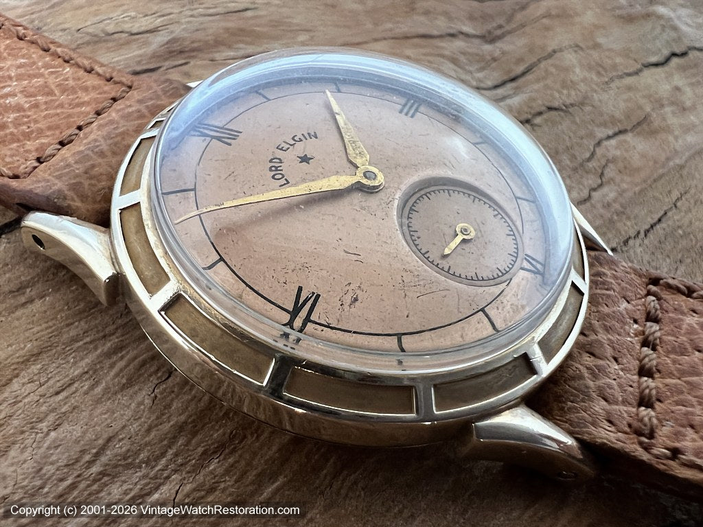 Lord Elgin Copper Dial Roman Numerals Inset Bezel, Manual, 30mm ...