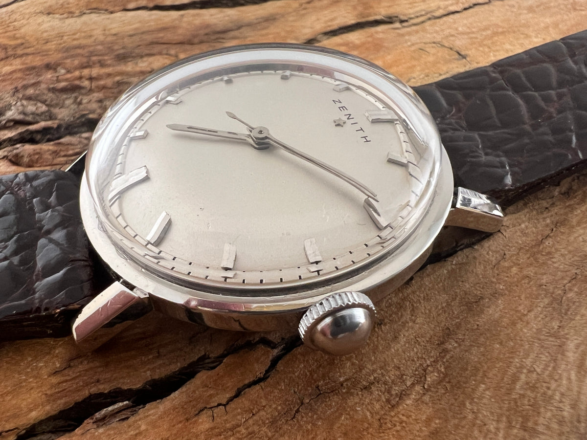 Zenith Perfect Pearl Pie Pan Dial with Raised Bar Markers, Manual, 34m ...