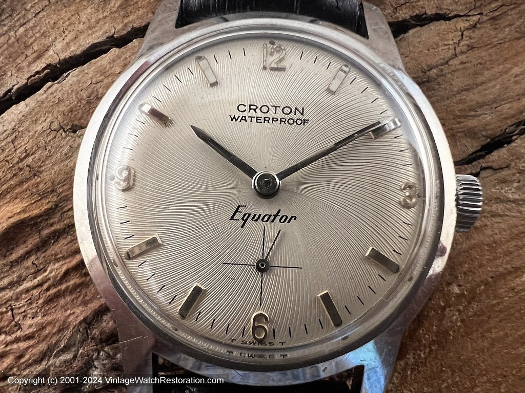 Croton 'Equator' Mint Sunburst Dial, Manual, 30mm – Vintage Watch ...