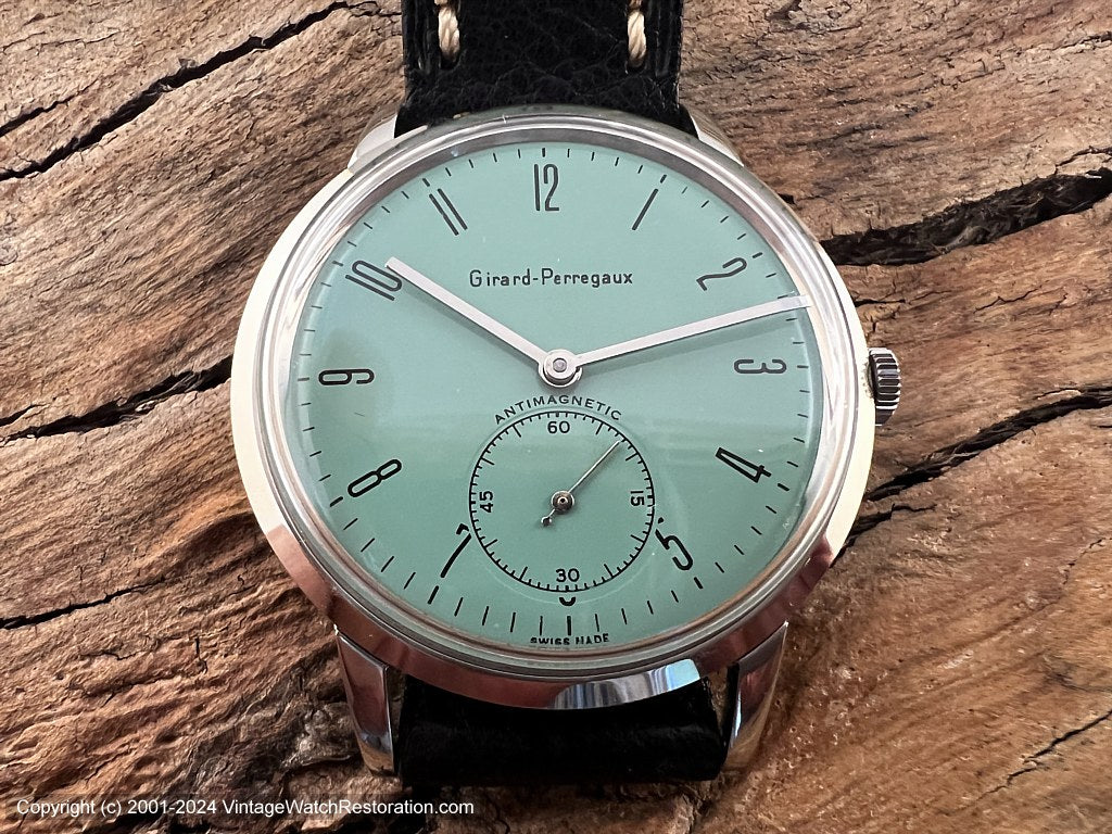 Girard-Perregaux Striking Robin Egg Blue Dial, Manual, Very Large 37mm ...