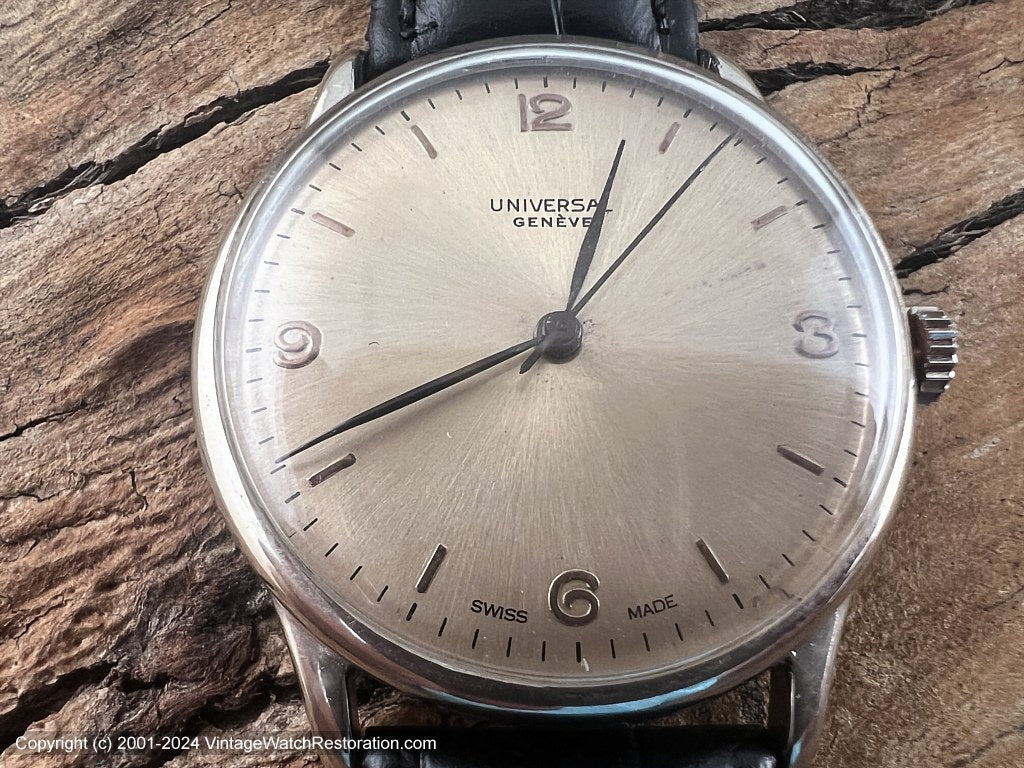 Universal Light Bronze Brushed Dial with Steel Blue Hands, Automatic ...