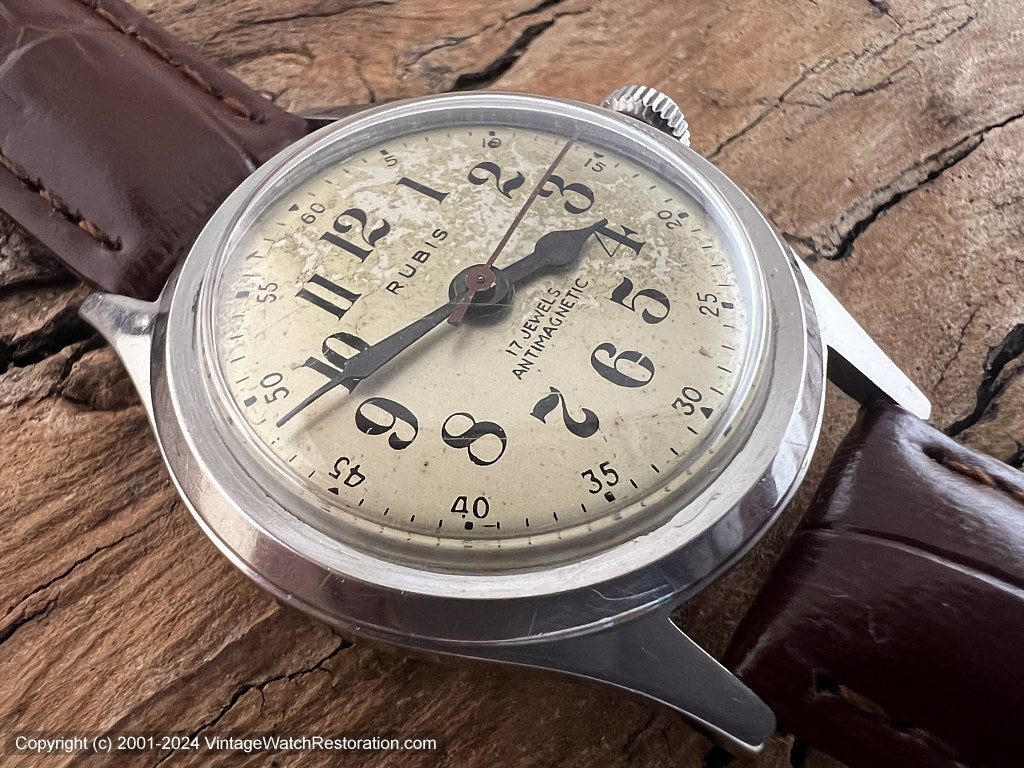 Rubis (Harper) Decorative Patina Dial with Bold Centered Numbers, Manu ...