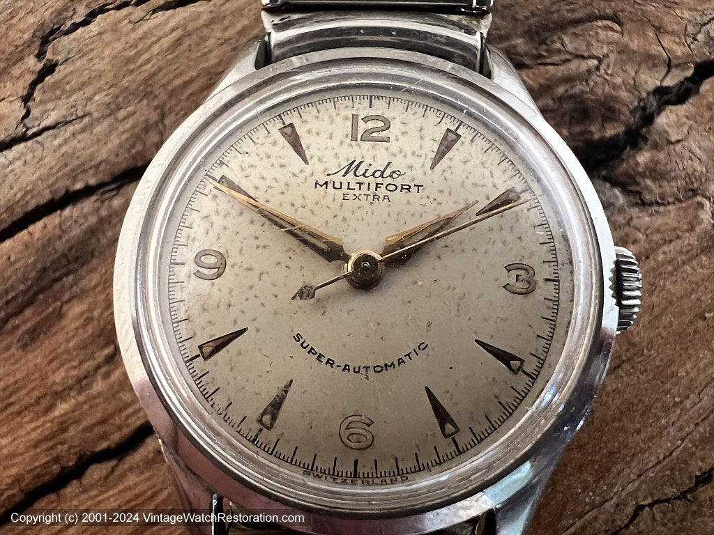 Mido Multifort Extra Super with Parchment Patina Military-Style Dial ...