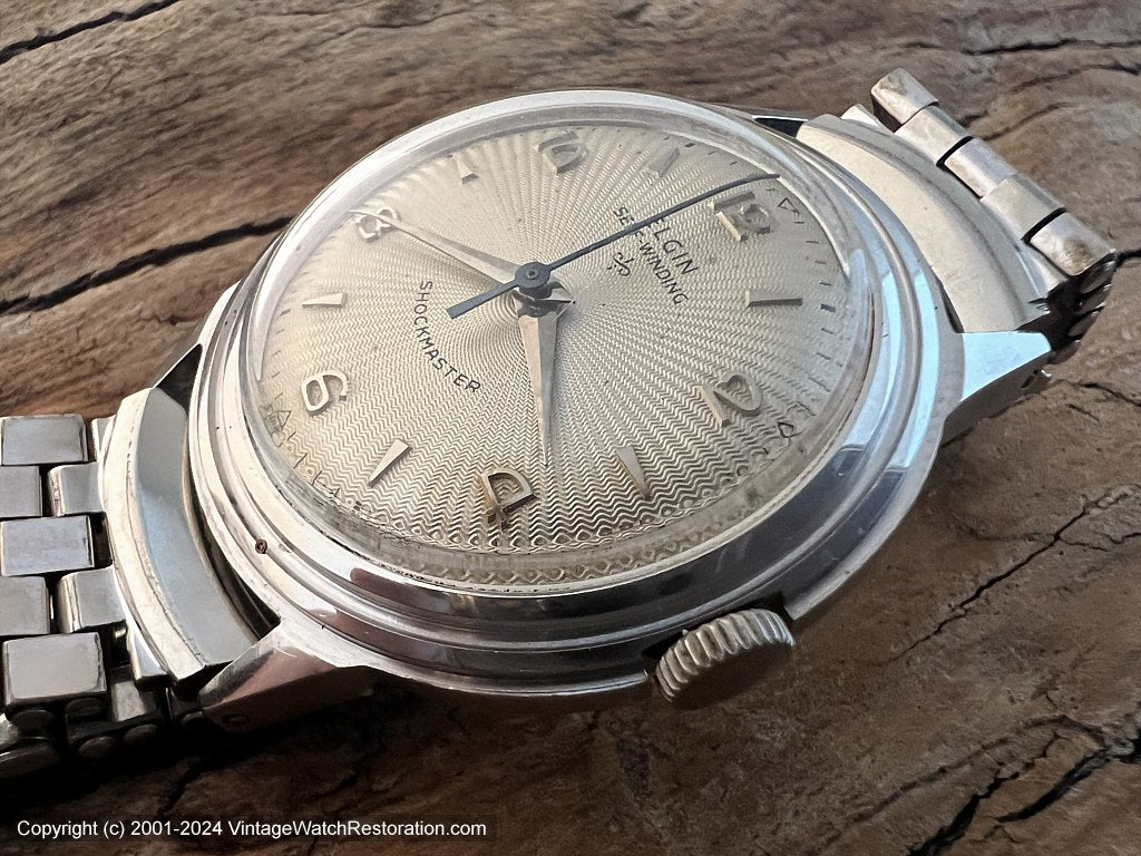 Elgin Original Light Bronze Sunburst Dial Shockmaster Automatic, Large ...