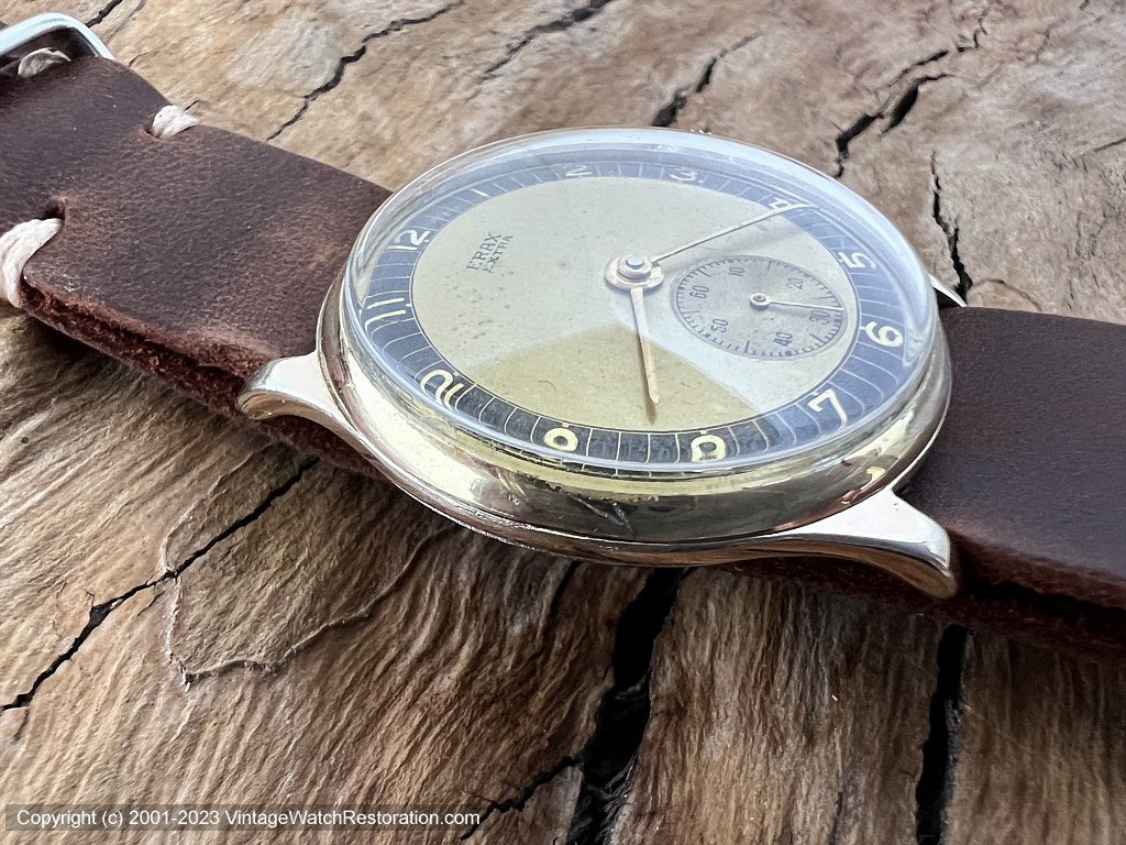 Erax 'Extra' Two-Tone Gold & Black Dial, Military Style, Manual, 33mm ...