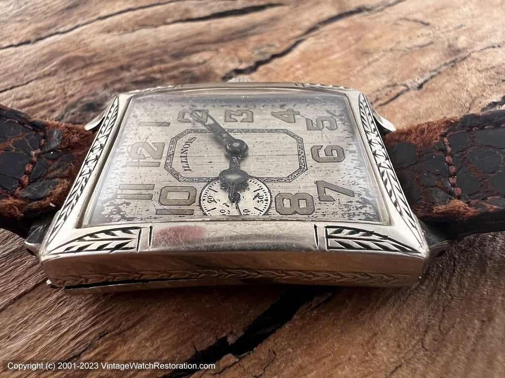 Illinois Super Large Tank-Style with Filligre Bezel Design, Manual 27x ...