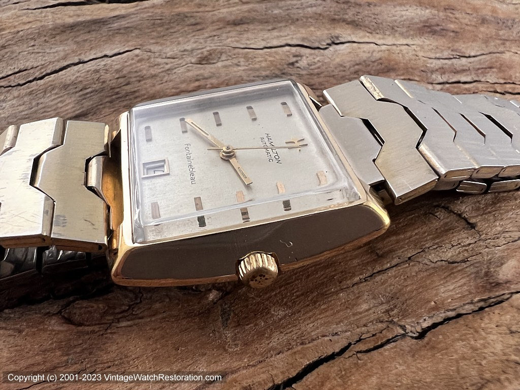 Hamilton 'Fontainebleau' Large Square Case with Date, Automatic, 35x35 ...