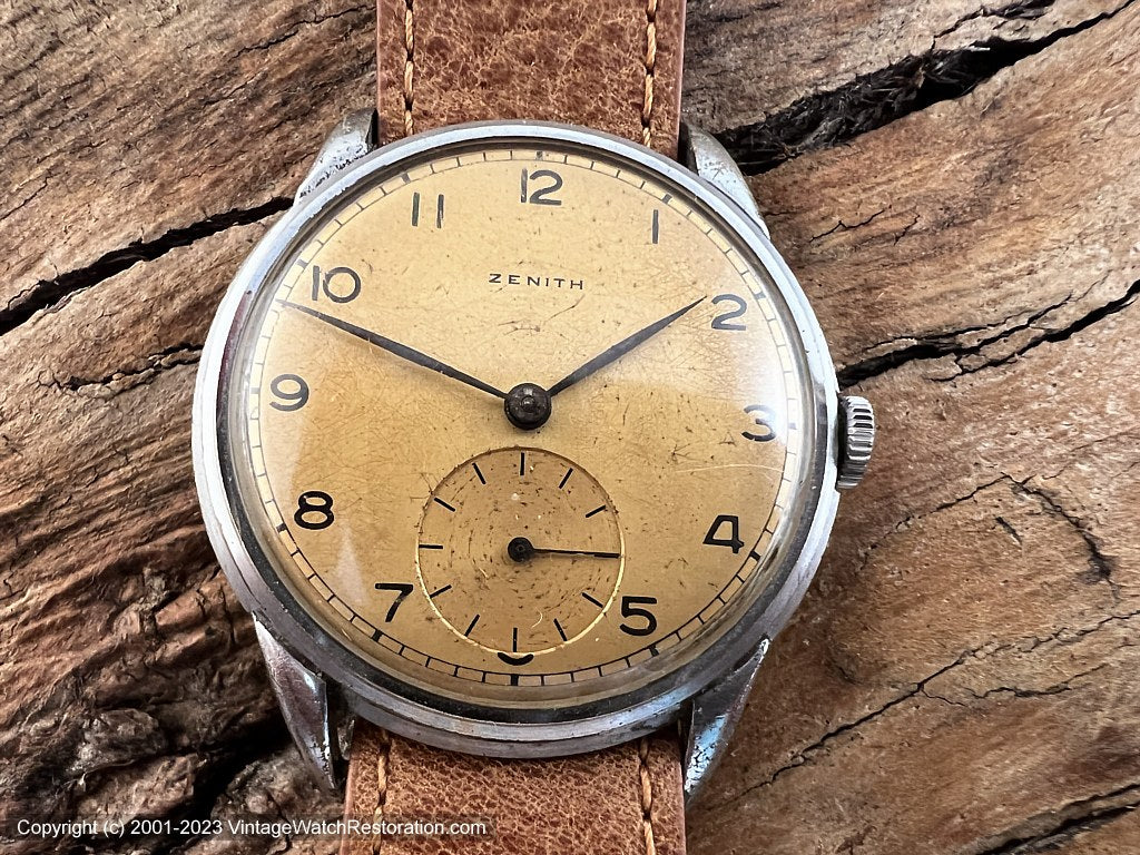 Zenith Amber Orange Dial with Black Numbers and Hands, Manual, 36mm ...