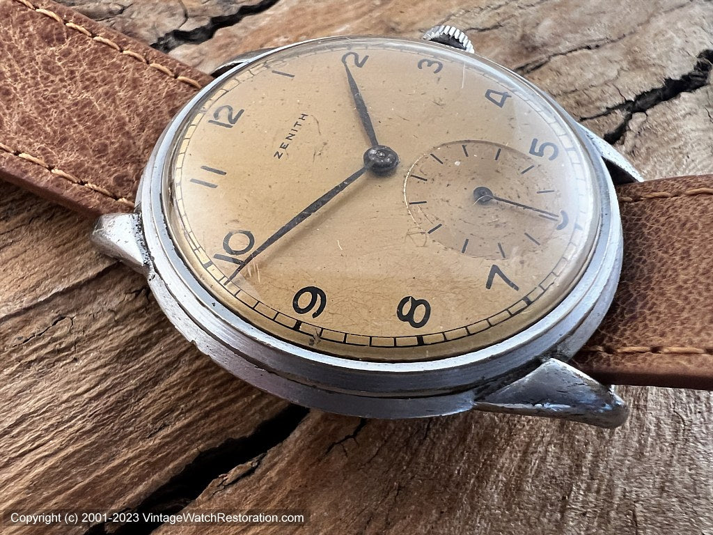 Zenith Amber Orange Dial with Black Numbers and Hands, Manual, 36mm ...