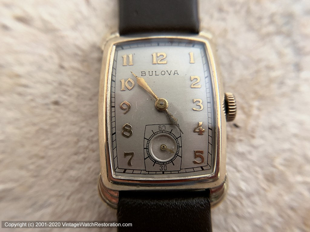 Bulova 7AP Movement in Sterling Base Deco Case,USA Made, Manual, 22x34 ...