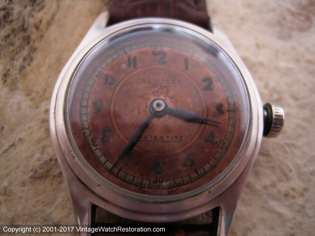 Crawford Military Style with Original Coppery-Rust Dial Color, Manual ...