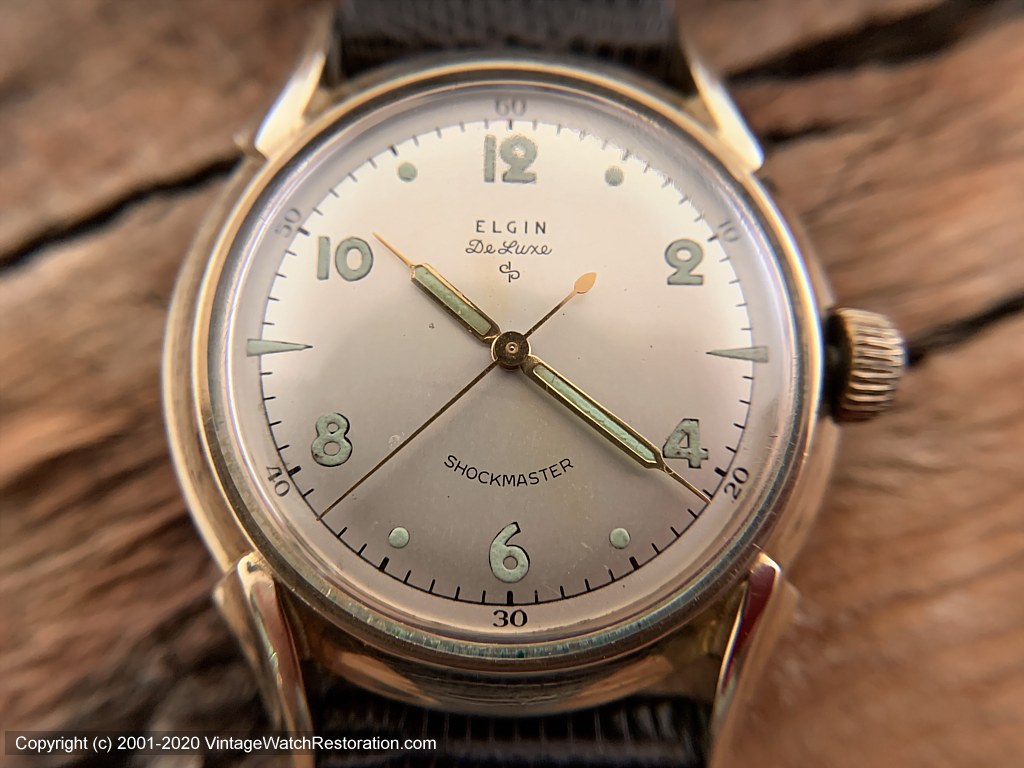 Elgin Deluxe Shockmaster in Bold Case, Manual, Large 34mm – Vintage ...