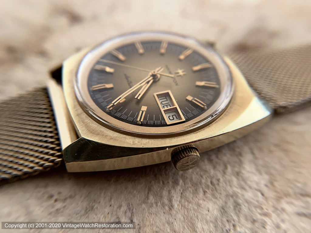 Hamilton Seventies Style Electronic Cal 702 Day-Date , Electric, Huge ...