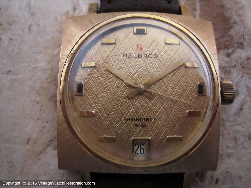 Helbros 'Invincible' German Made with Date and in Sixties Style, Manua ...