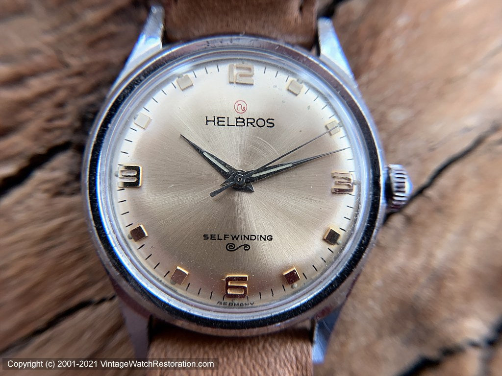 Helbros Original Golden Pie-Pan Dial German Made, Automatic, 33mm ...