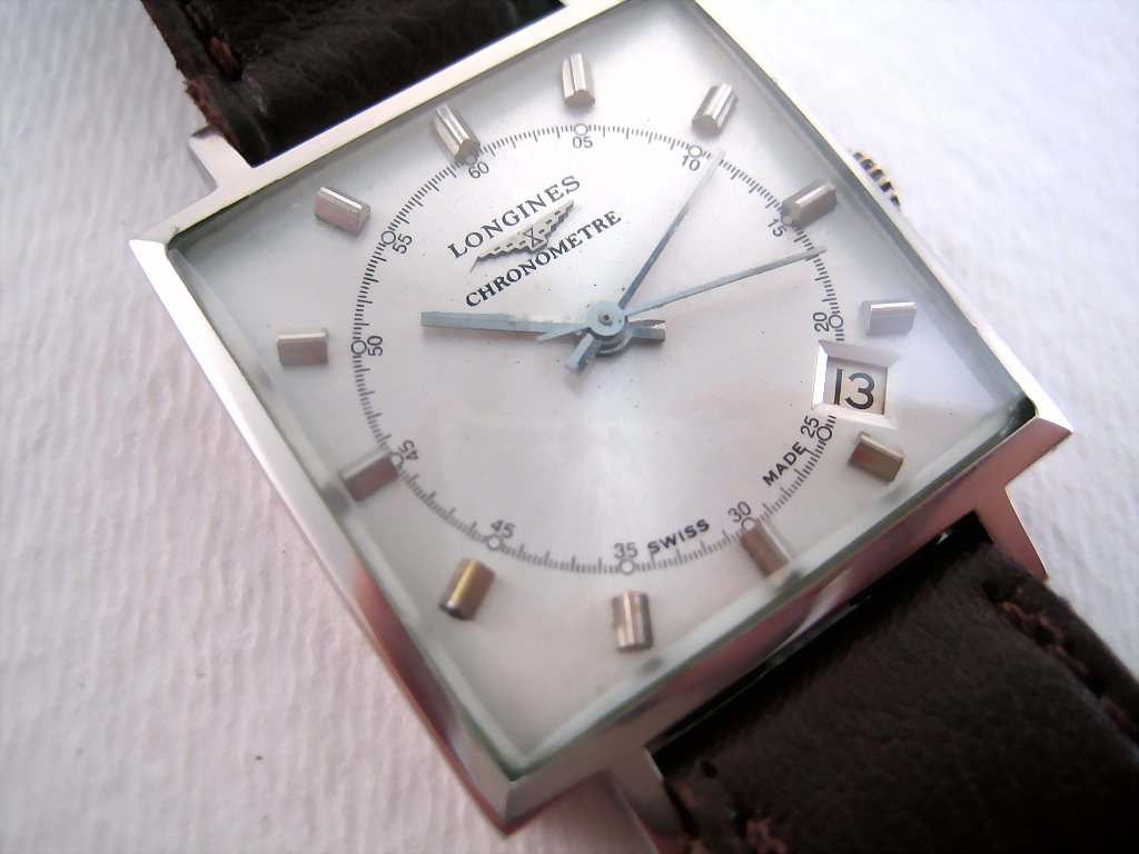 Square Longines Chronometre with Date, Manual, 30x30mm – Vintage Watch ...