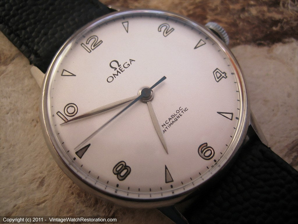 Large Elegant WWII Era Omega 30T2SC, Manual, Very Large 35mm – Vintage ...