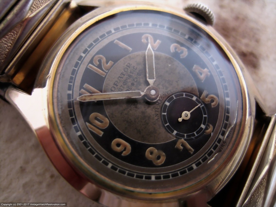 Early Bumper WWII Era Orator with Two-Tone Dial, Automatic, 31mm ...